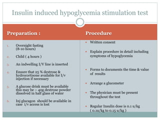 Provocative test for growth hormones | PPTX