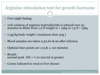 Provocative test for growth hormones | PPTX