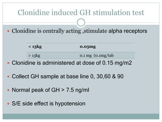 Provocative test for growth hormones | PPTX