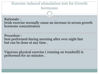 Provocative test for growth hormones | PPTX
