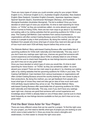 Pro Voice Actor | PDF
