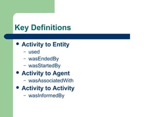 PROV Overview | PPT | Science