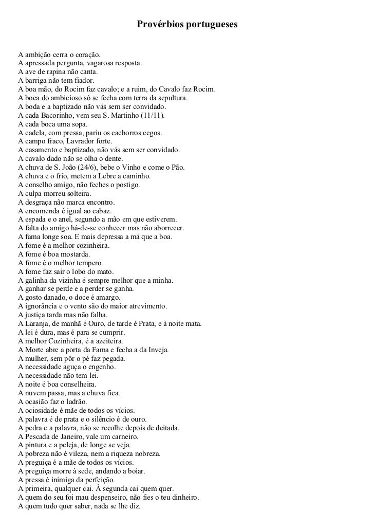Provérbios portugueses