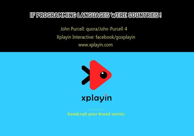 If programming languages were countries? | PPT