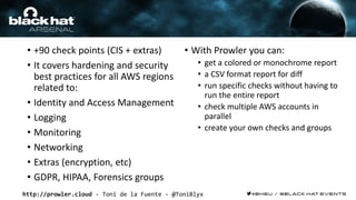 Prowler: BlackHat Europe Arsenal 2018 | PPTX