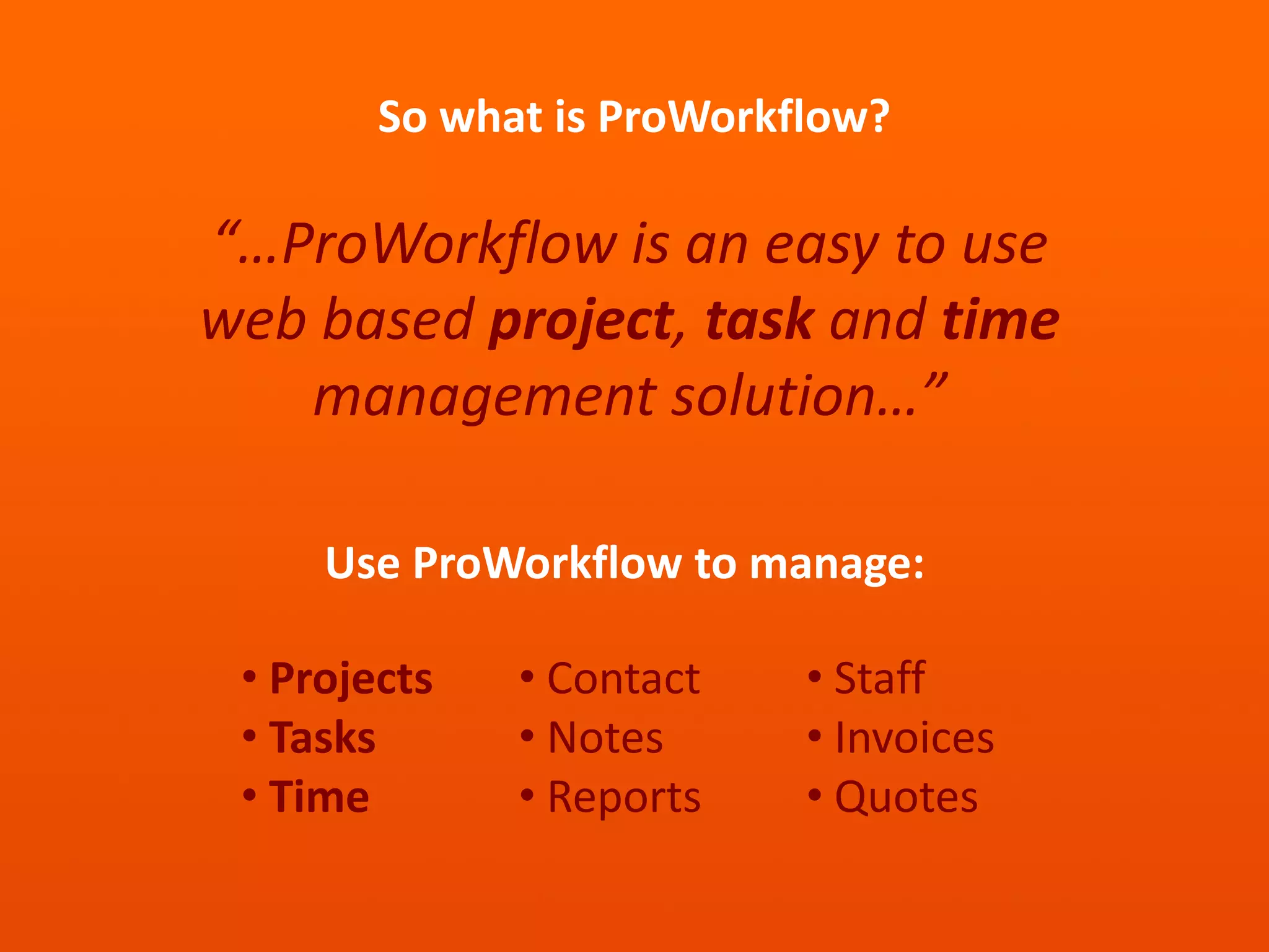 ProWorkflow - Xero Integration | PPSX