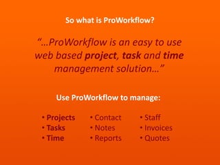ProWorkflow - Xero Integration | PPSX