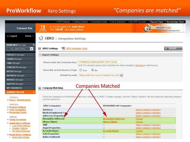 ProWorkflow - Xero Integration | PPSX