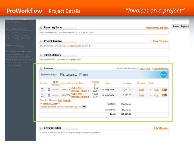 ProWorkflow - Xero Integration | PPSX