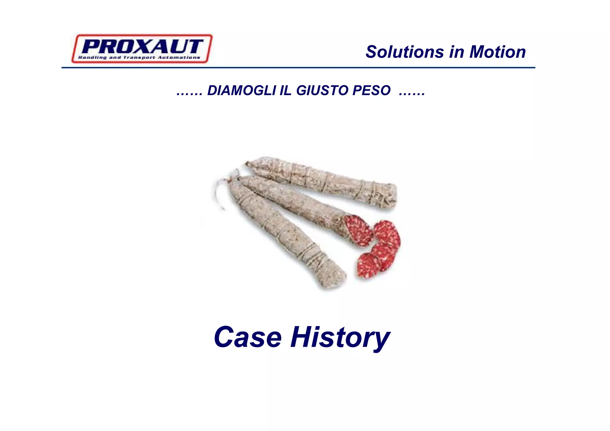 Proxaut - Caso Aziendale - Automazione | PDF | Logistics | Business