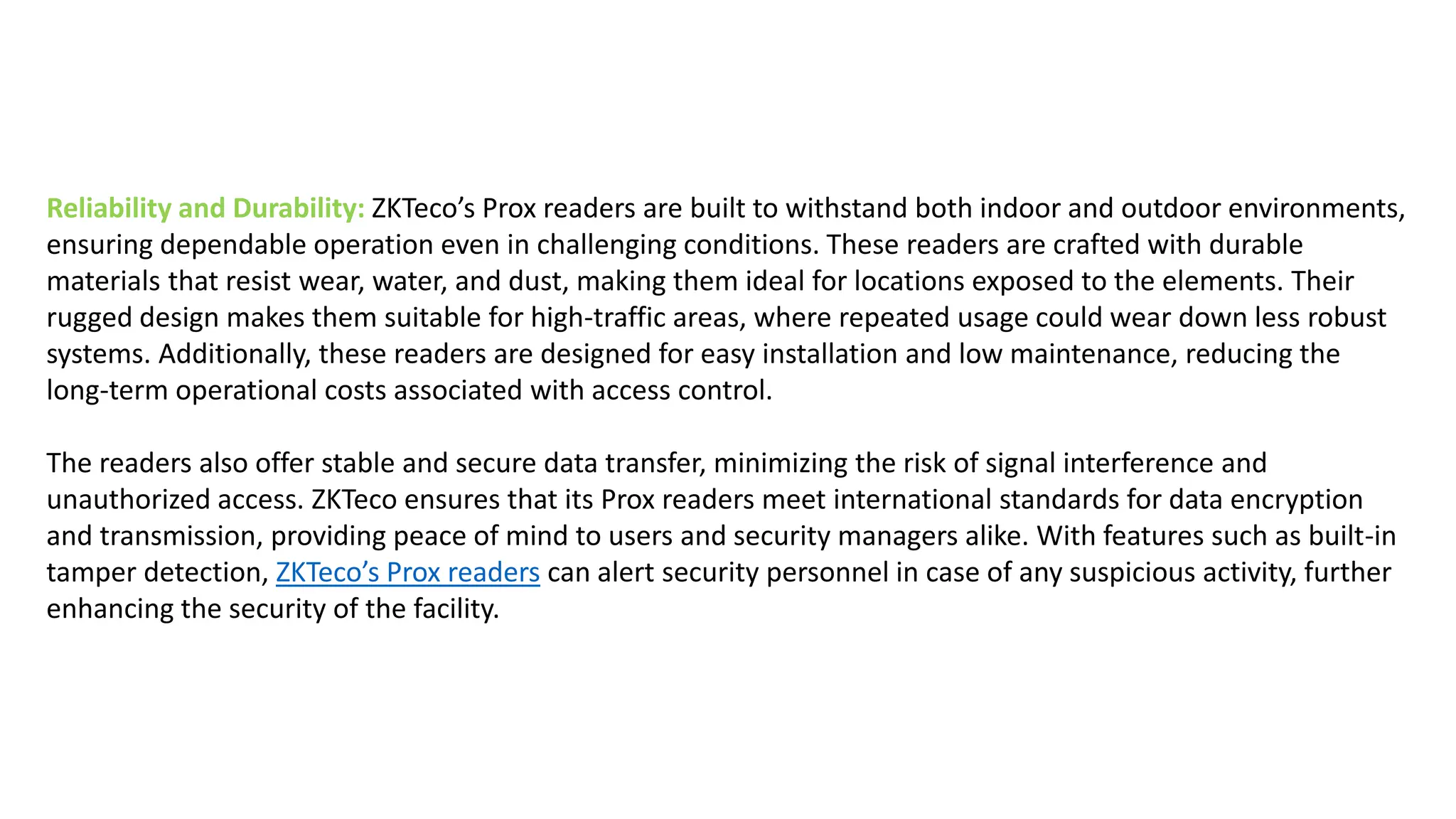 Proximity Readers for Access Control Systems | PDF