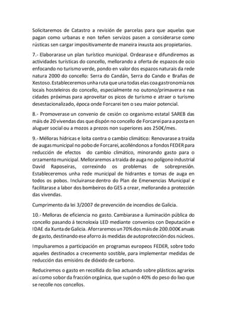 Proxecto de cogoberno para o concello de forcarei | PDF