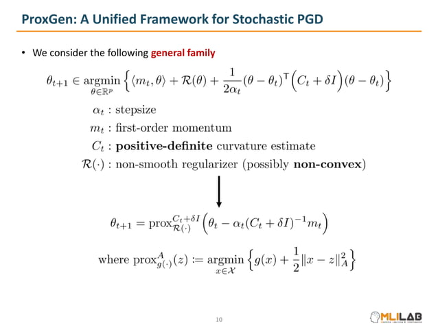 ProxGen: Adaptive Proximal Gradient Methods for Structured Neural Networks (NeurIPS 2021) | PPTX
