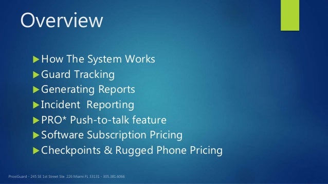 ProxiGuard Live Overview
