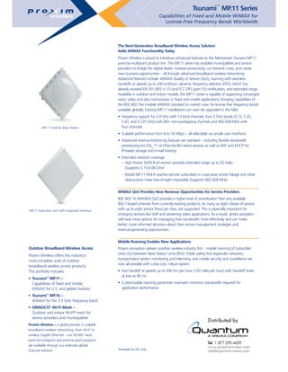 Proxim Tsunami MP11 Series Datasheet(www.quantumwimax.com) | PDF ...