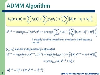 ADMM algorithm in ProxImaL | PPT