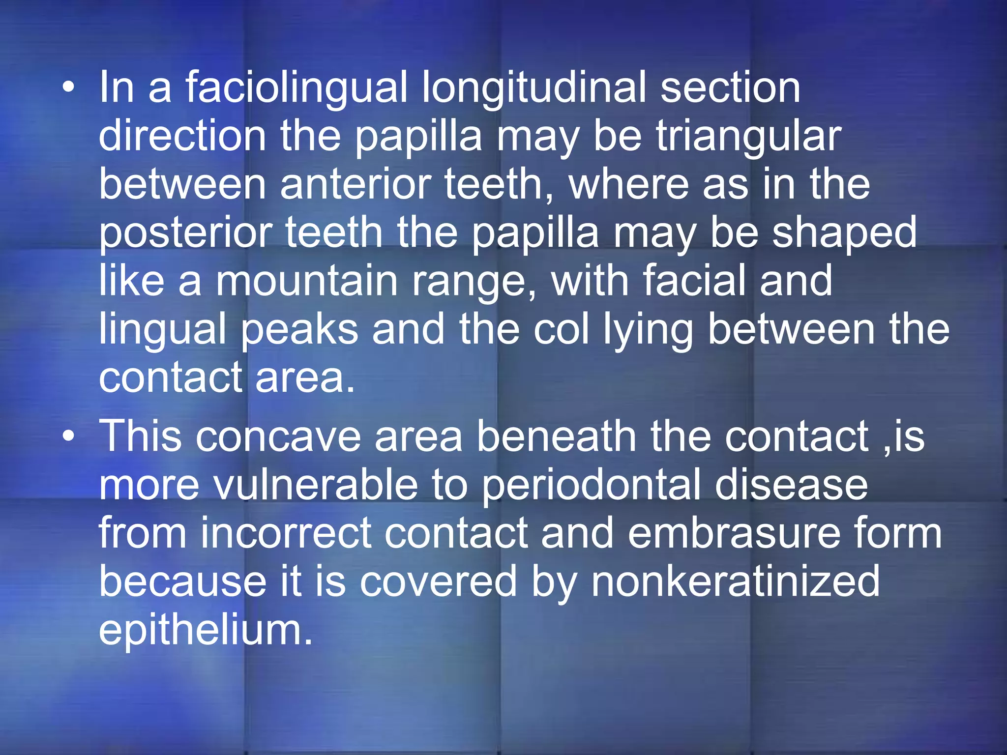 PROXIMAL CONTACTS AND CONTOURS | PPT