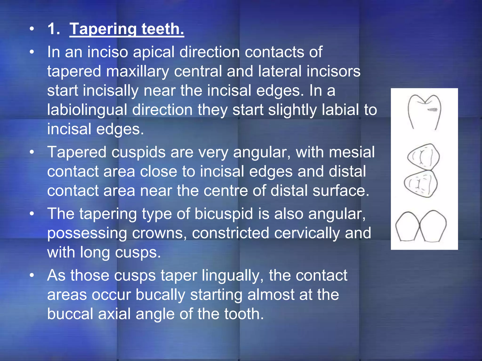 PROXIMAL CONTACTS AND CONTOURS | PPT