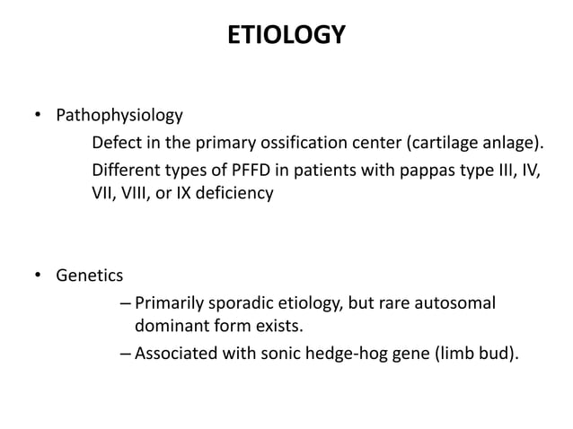 Proximal Femoral Focal Deficiency.pptx | Physical Therapy | Wellness
