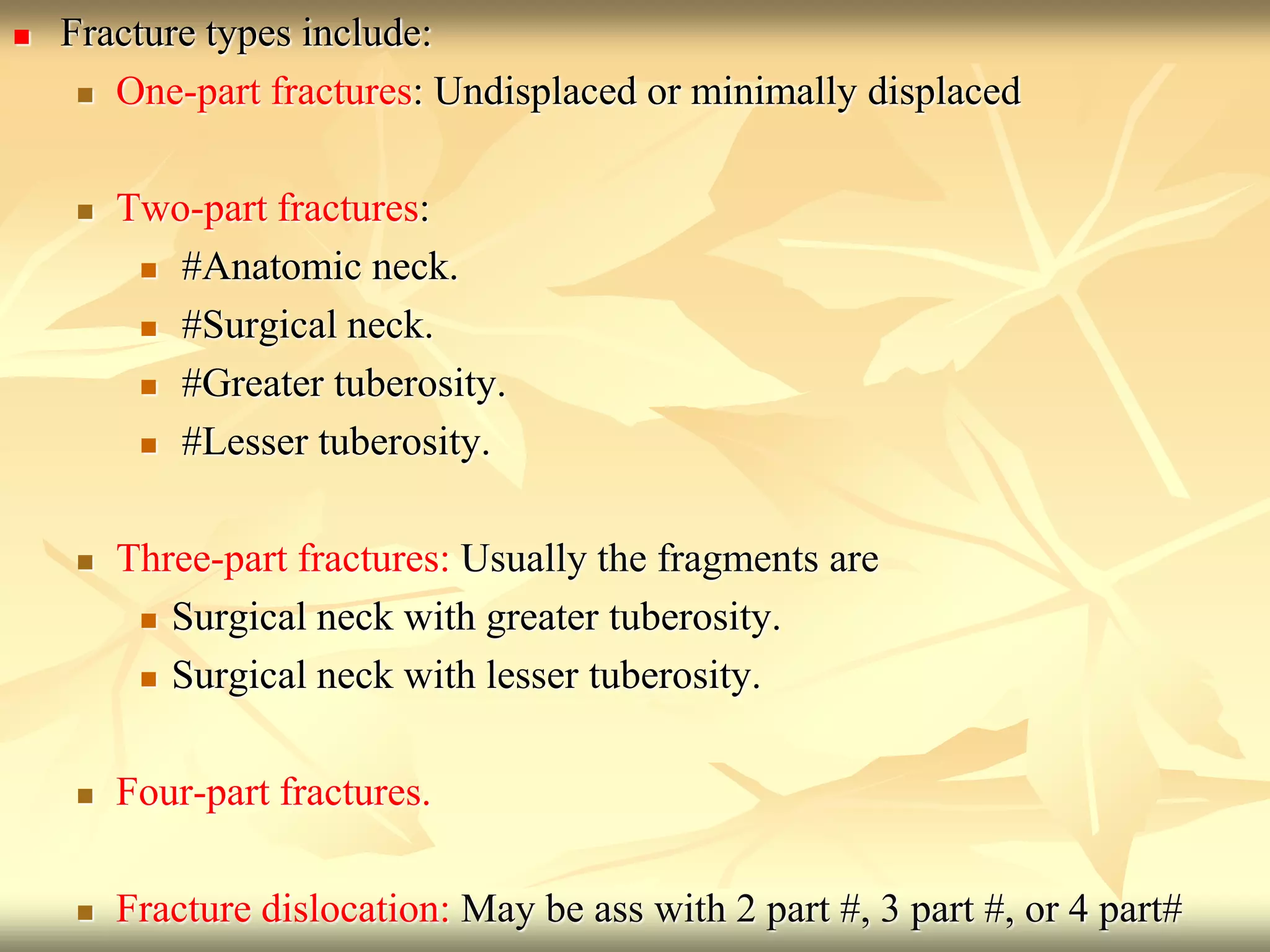 Proximal humerus fractures | PPTX