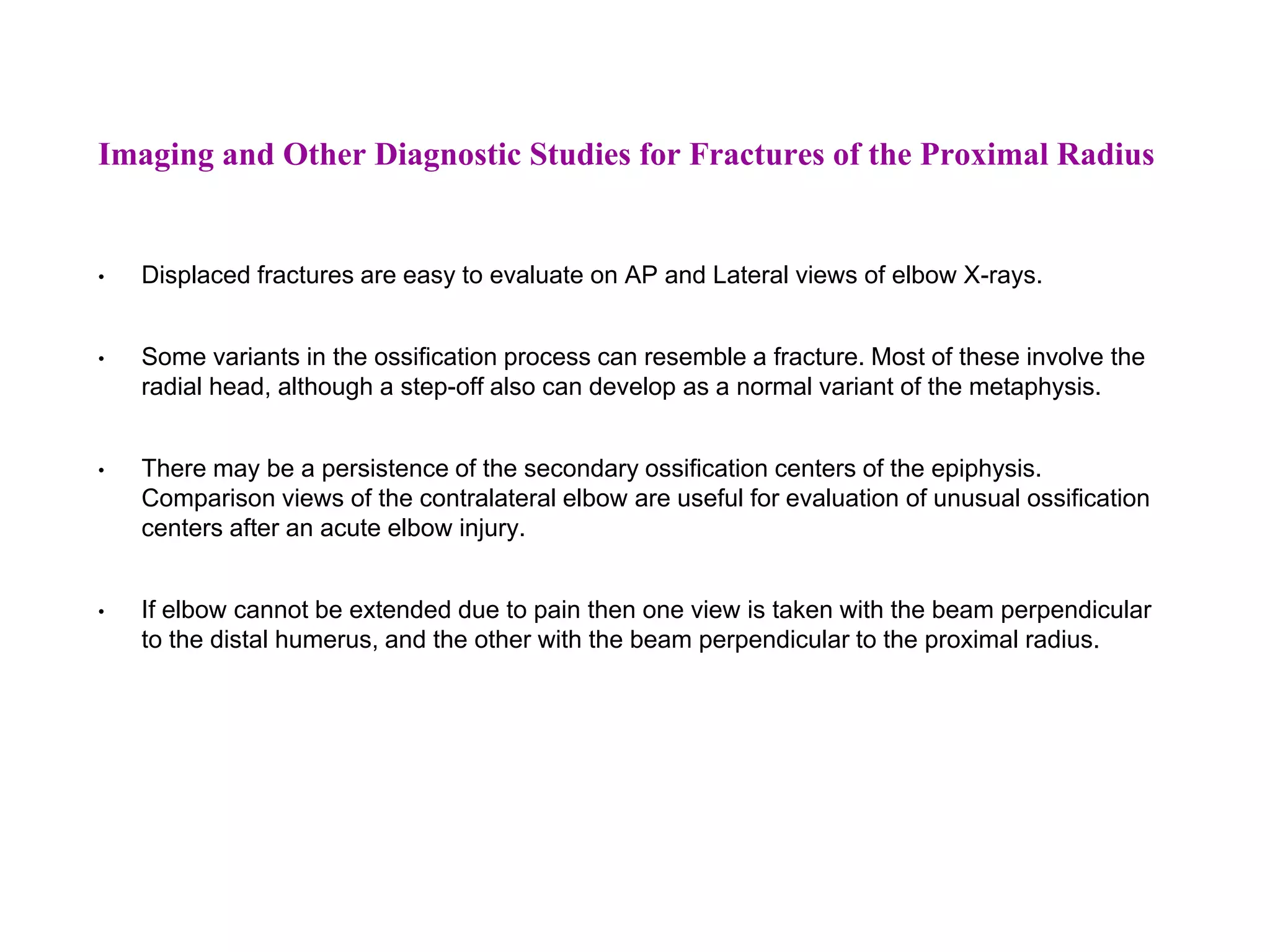 Proximal radius fractures in children | PPTX