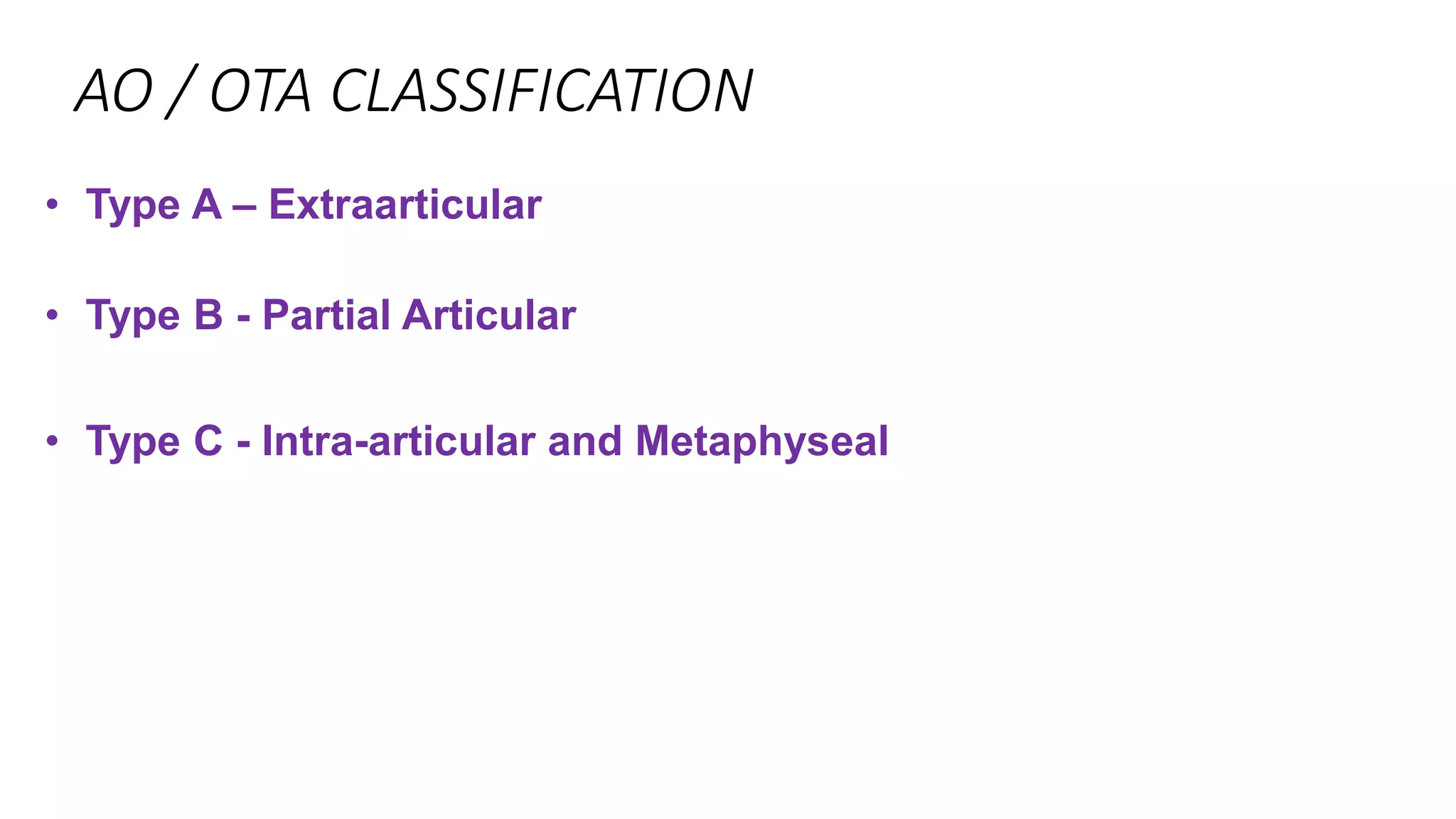 Proximal tibia fractures(Plateau, spine ,Tubercle and Epiphyseal ) | PPT