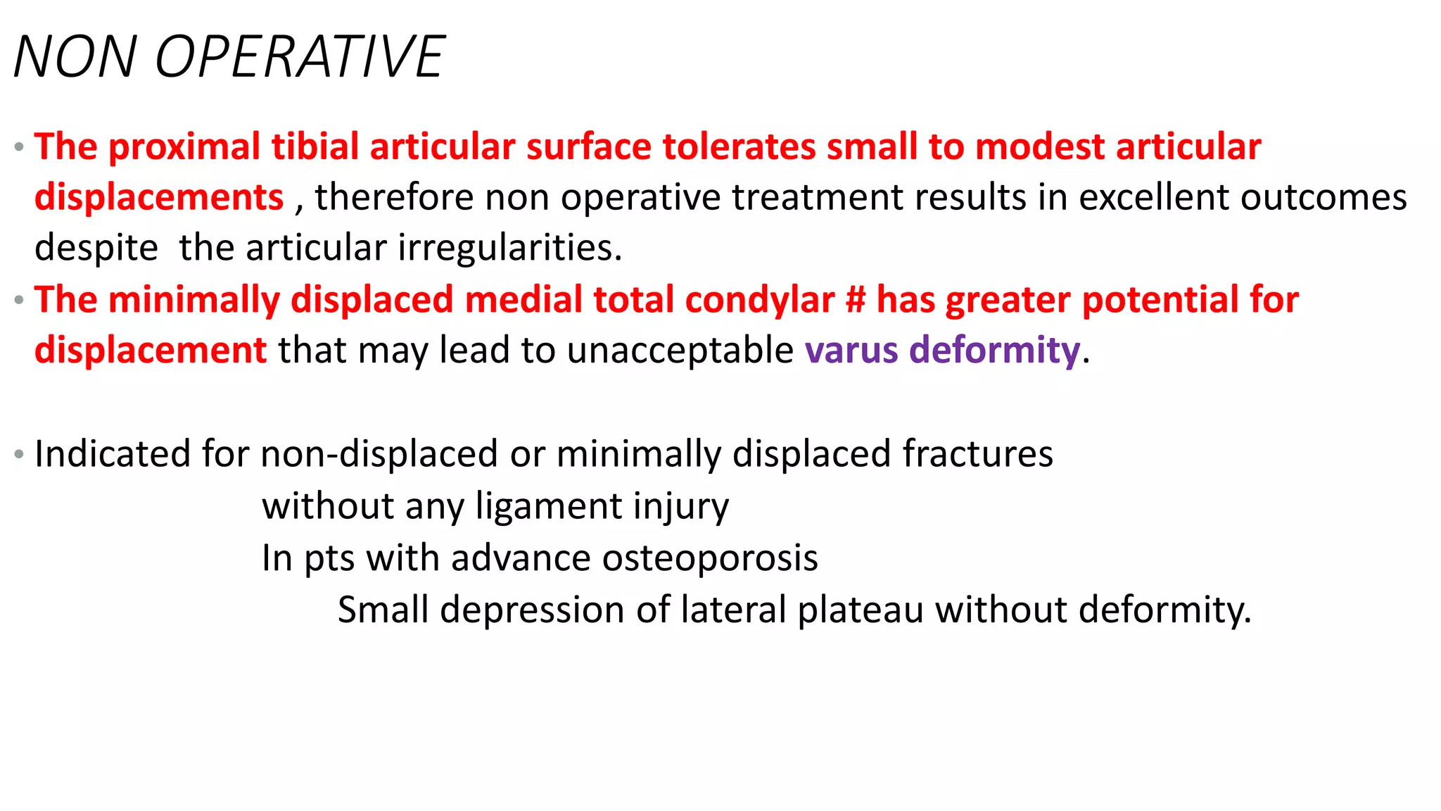 Proximal tibia fractures(Plateau, spine ,Tubercle and Epiphyseal ) | PPT