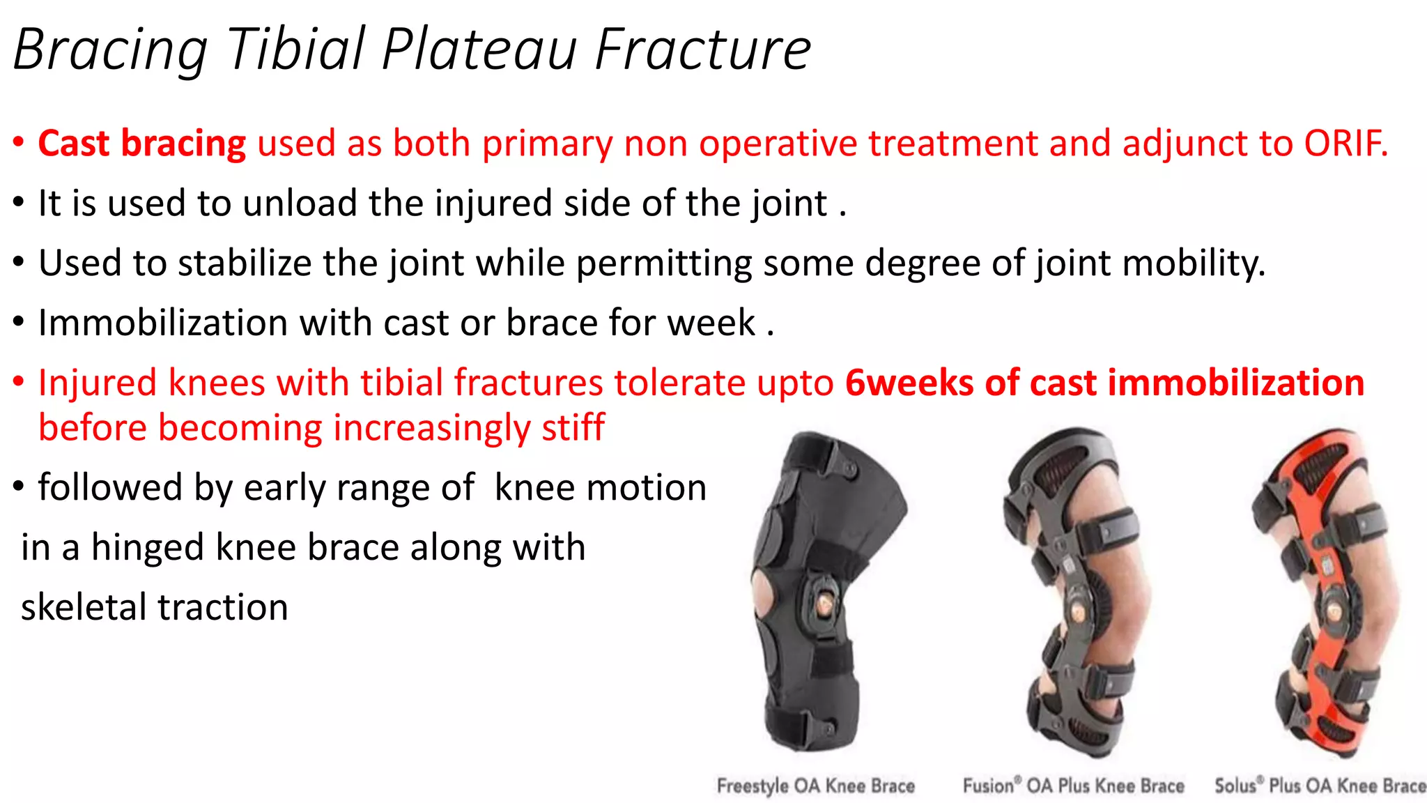 Proximal tibia fractures(Plateau, spine ,Tubercle and Epiphyseal ) | PPT