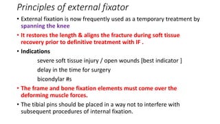 Proximal tibia fractures(Plateau, spine ,Tubercle and Epiphyseal ) | PPT