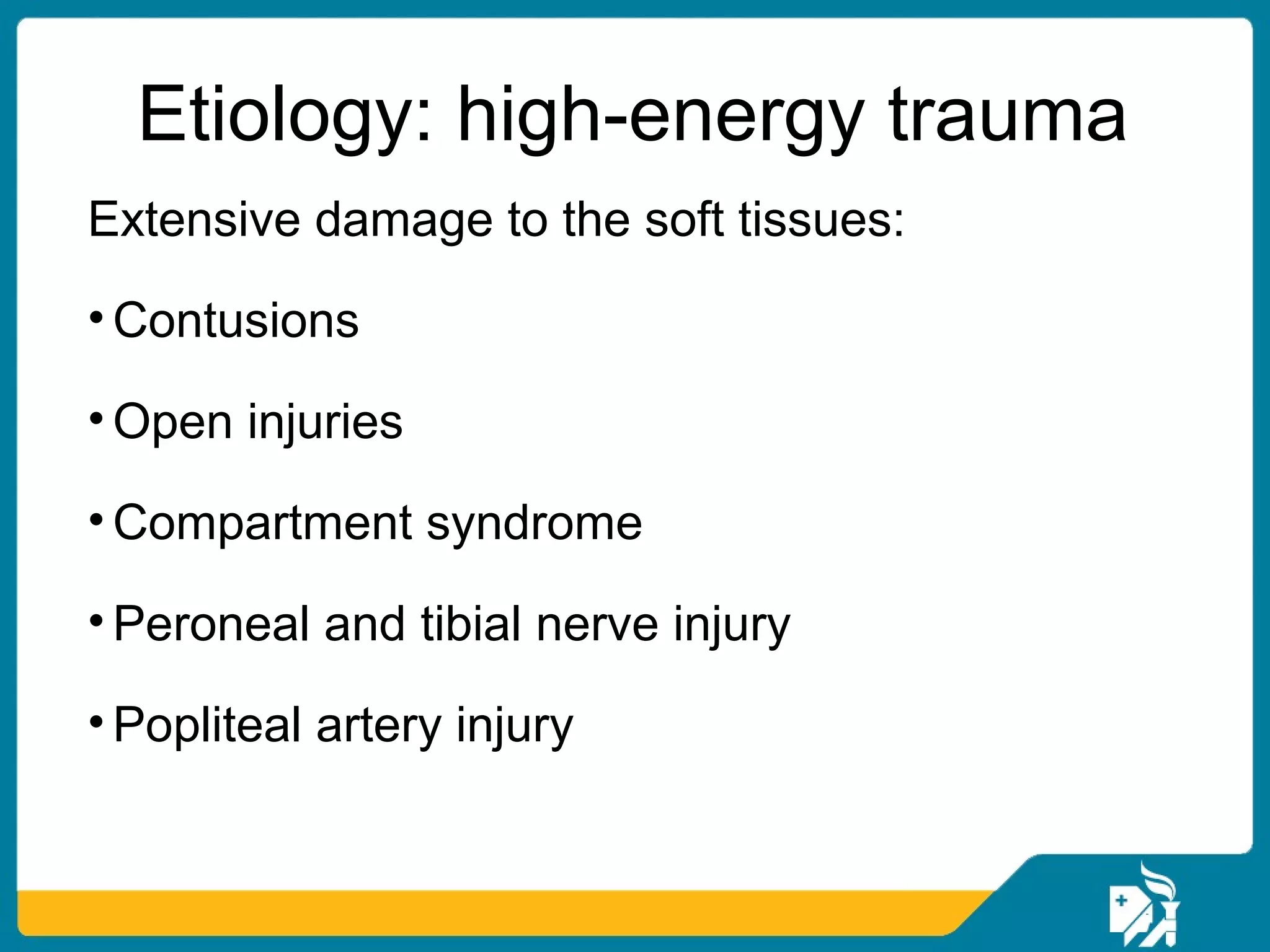 Proximal tibial fracture | PPT