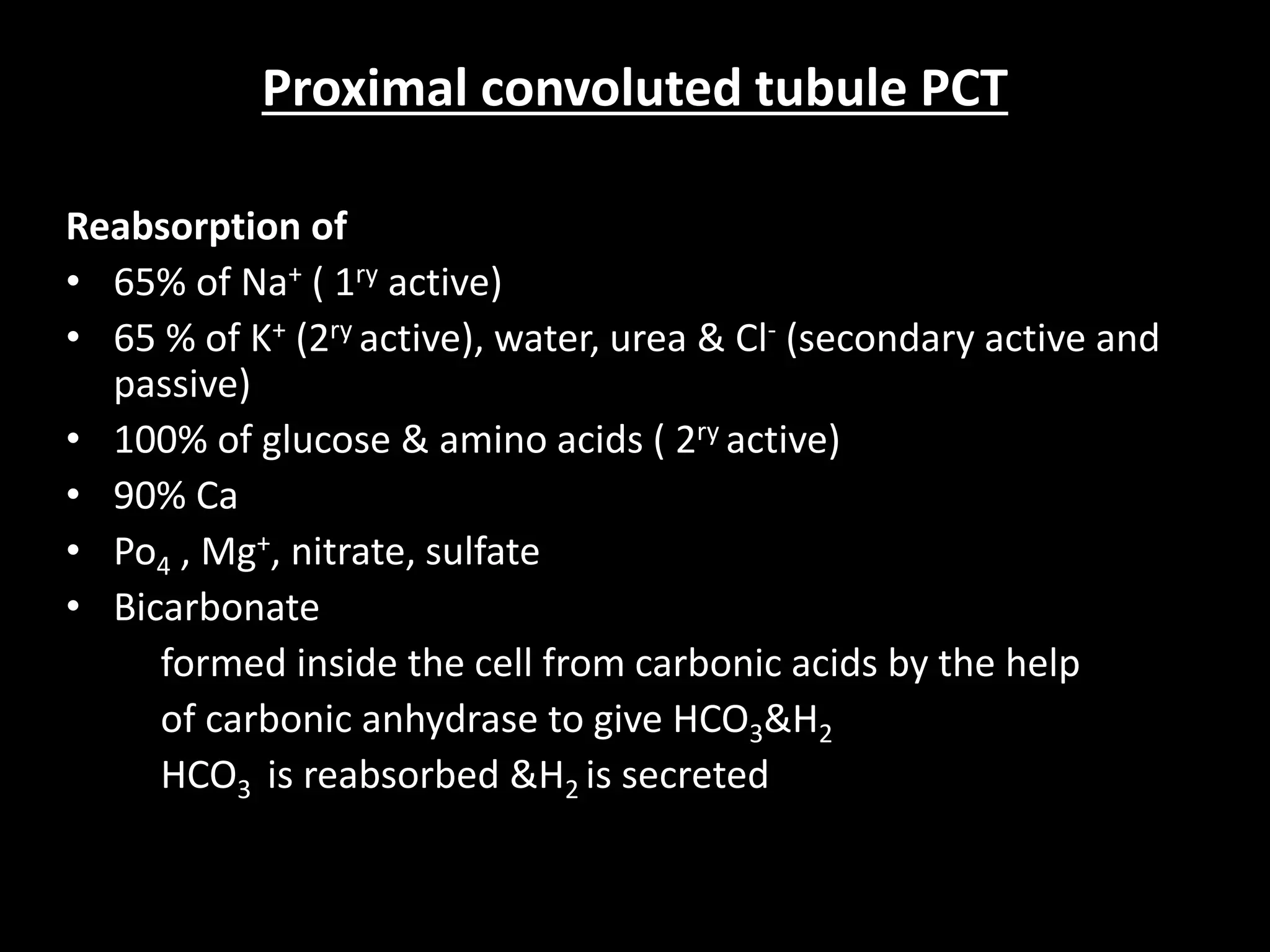 Proximal renal tubule physiology | PPTX