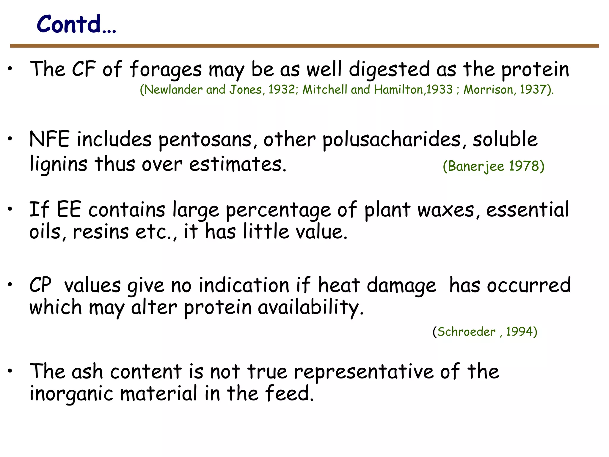 Proximate / Weende System Analysis of Feeds & Fodder | PPT