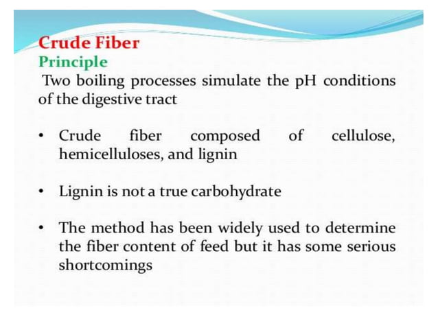 Proximate / Weende System Analysis of Feeds & Fodder | PPT