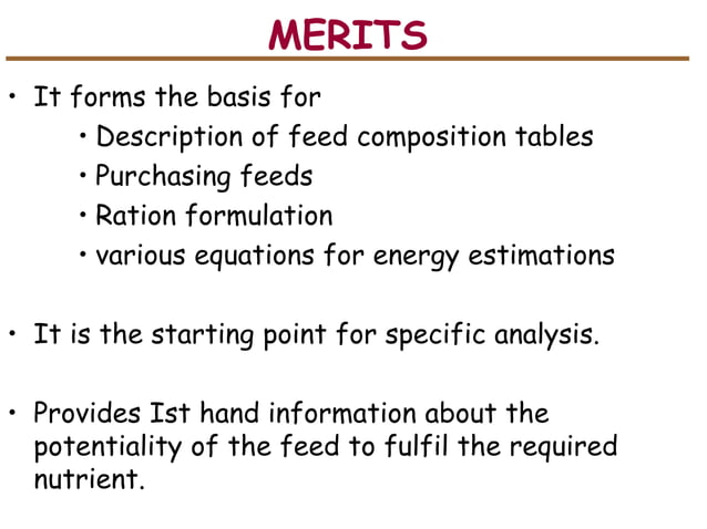 Proximate / Weende System Analysis of Feeds & Fodder | PPT