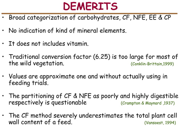 Proximate / Weende System Analysis of Feeds & Fodder | PPT
