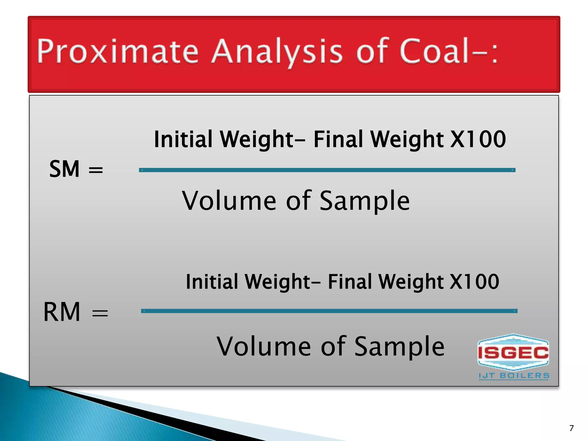 Proximate Analysis Of Coal Pptx Chemistry Science