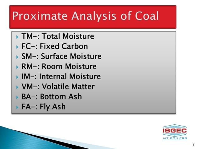 Proximate Analysis Of Coal Pptx Chemistry Science