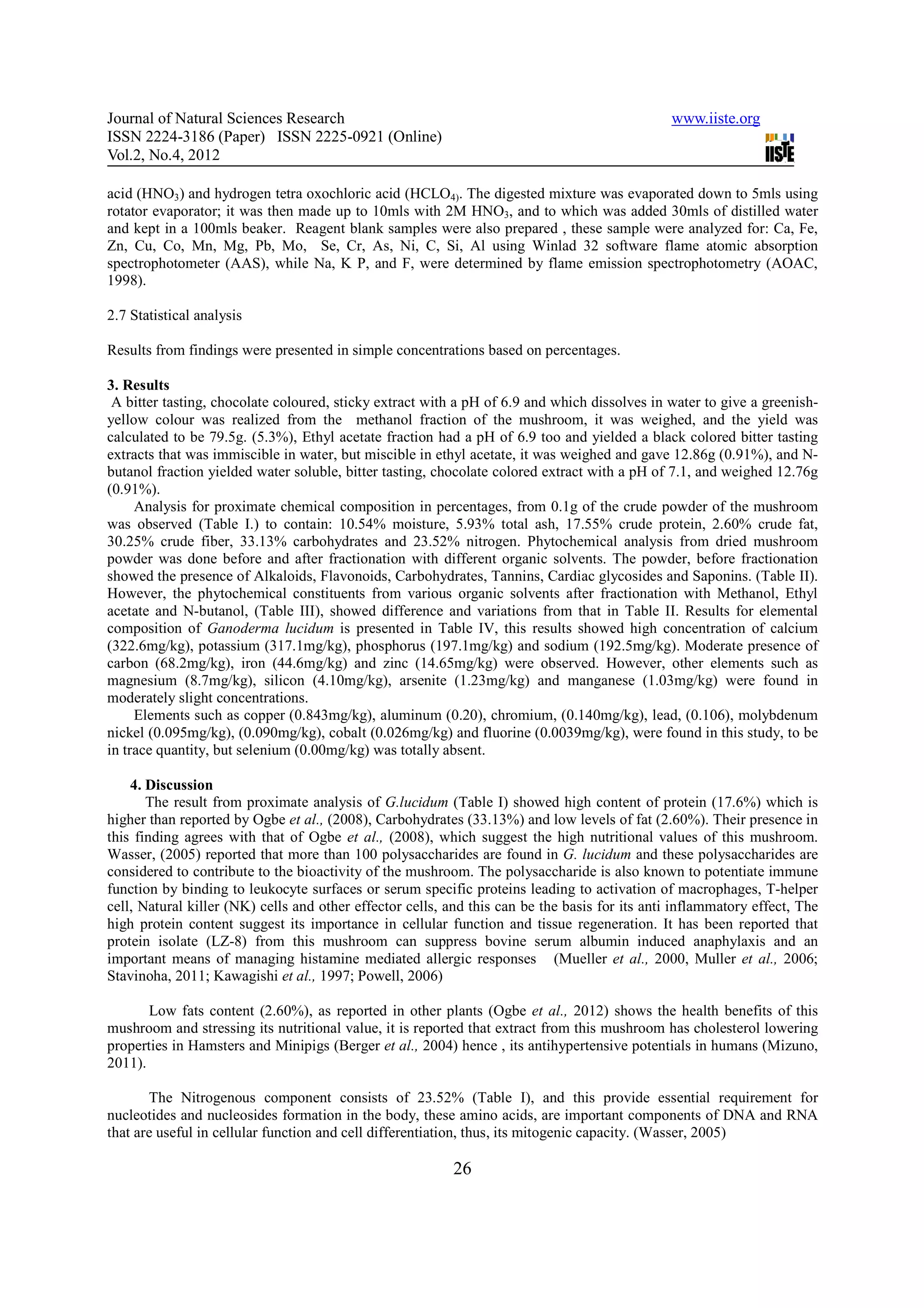 Proximate Composition Phytochemical And Elemental Analysis Pdf