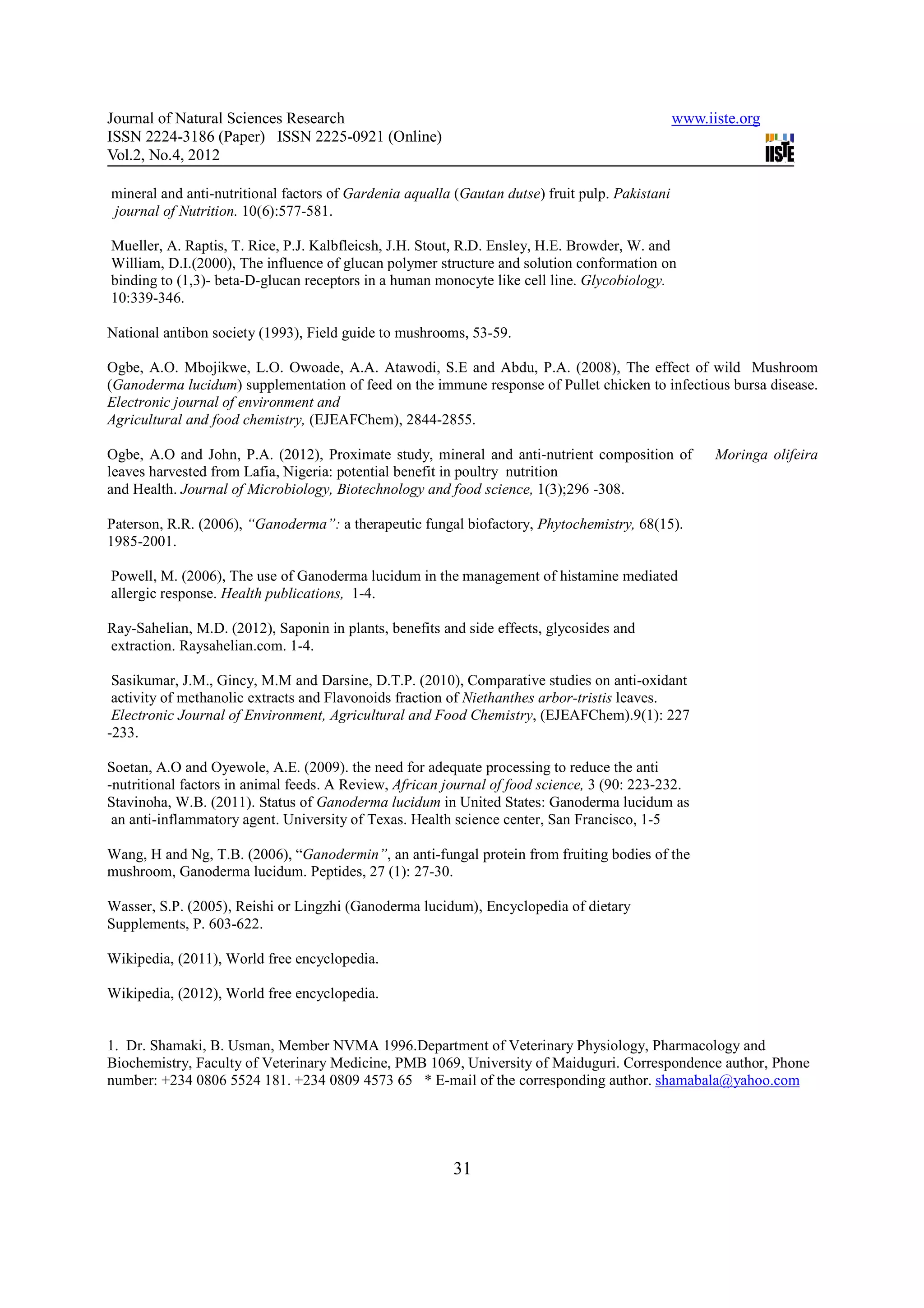 Proximate Composition Phytochemical And Elemental Analysis Pdf