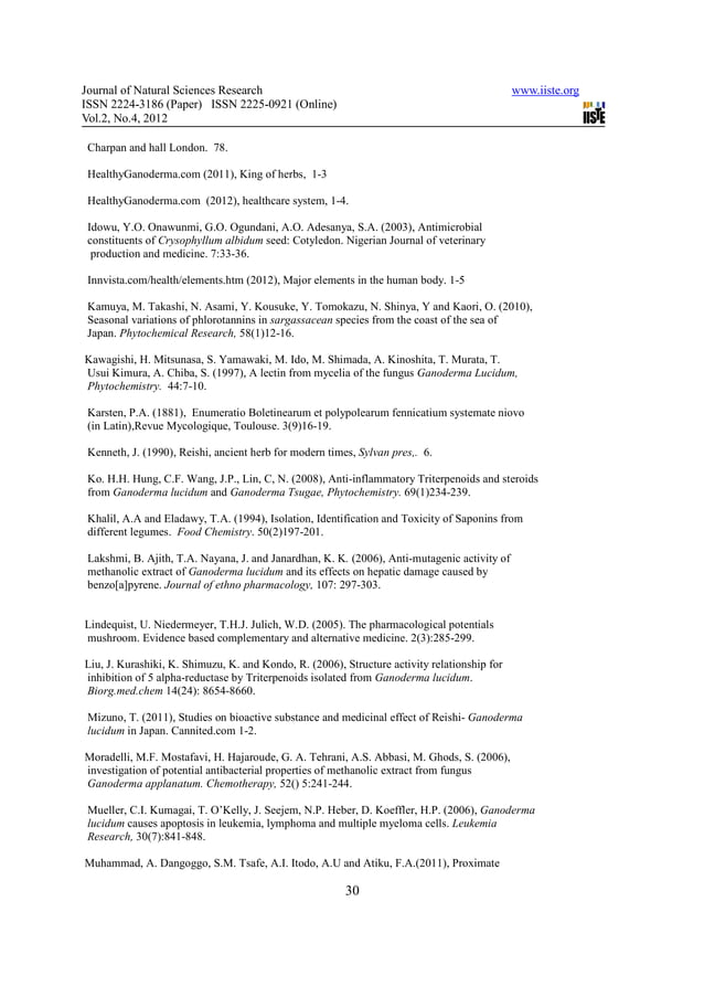 Proximate composition, phytochemical and elemental analysis | PDF