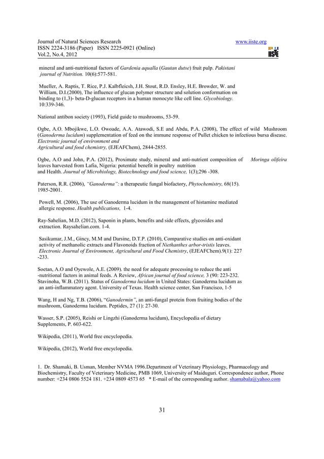 Proximate composition, phytochemical and elemental analysis | PDF