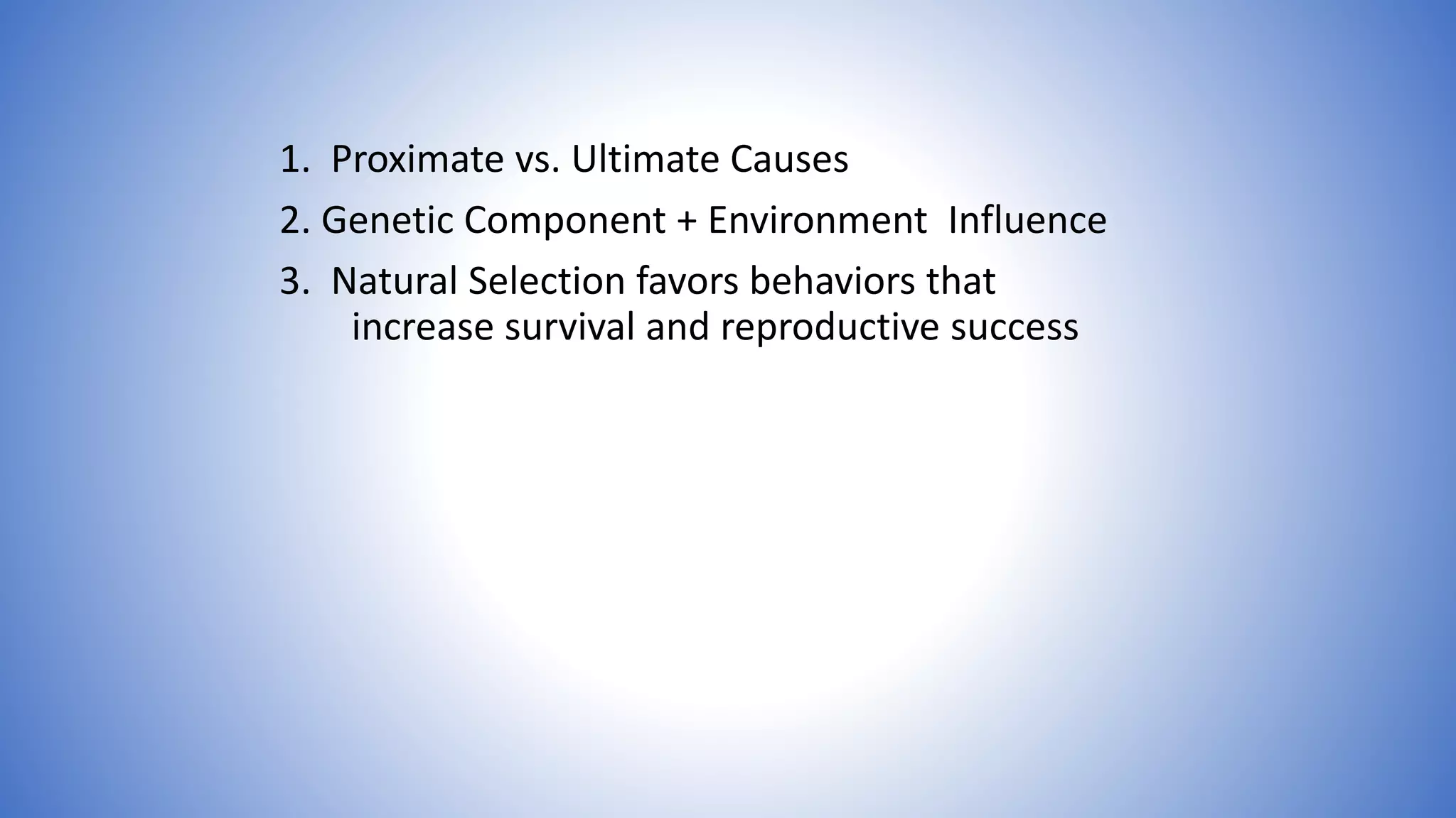 Proximate vs ultimate causes of animal behavior | PPTX