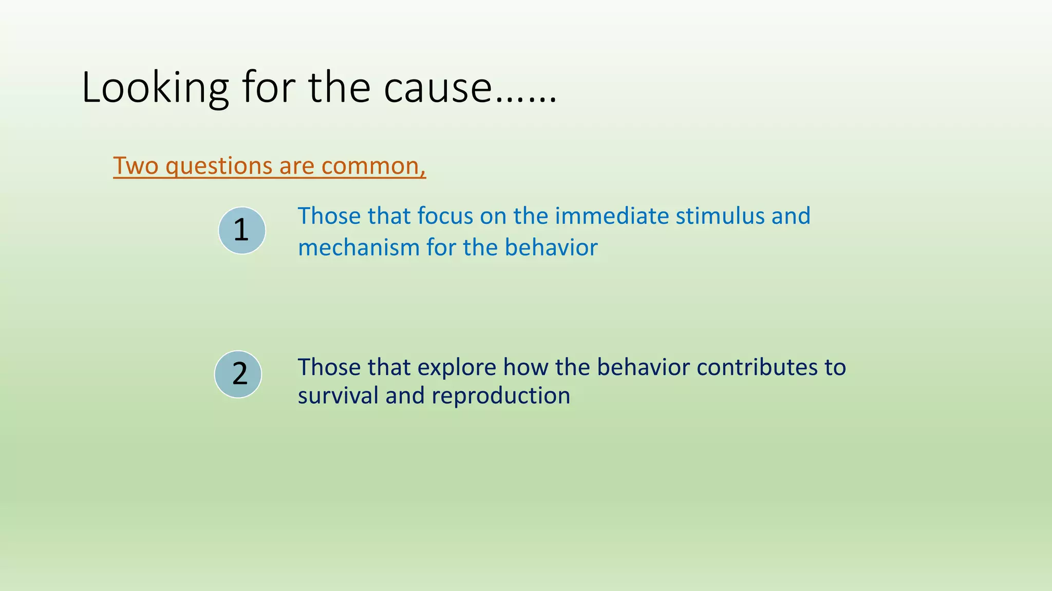 Proximate vs ultimate causes of animal behavior | PPTX