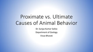 Proximate vs ultimate causes of animal behavior | PPTX
