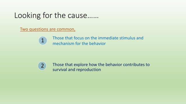 Proximate vs ultimate causes of animal behavior | PPTX | Genetics | Science