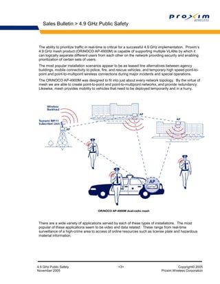 Proxim Bulletin 4 9 G Hz Public Safety 1105 | PDF
