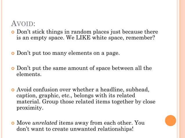 Page Layout Techniques: Proximity | PDF | Desktop Publishing | Computer ...