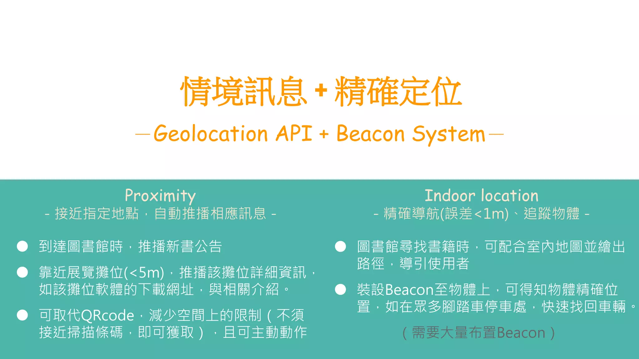 第一組 Proximity beacon system cc-unity | PPT
