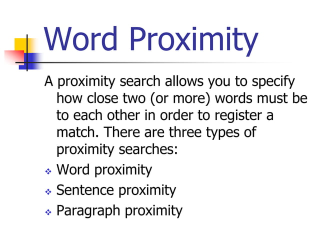 Proximity word and Reserved word | PPTX