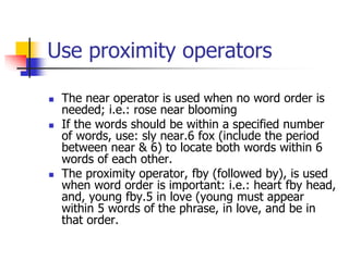 Proximity word and Reserved word | PPTX